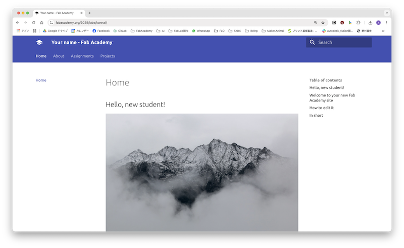 How to use Student Template mkdocs - FabLab Kannai - Fab Academy 2025
